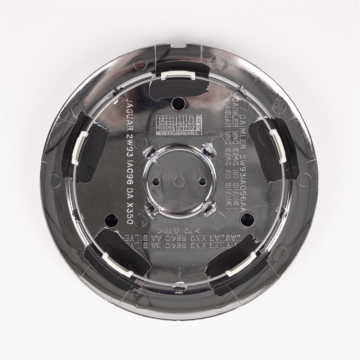 Gray and Chrome Hub Cap with Gray Badge